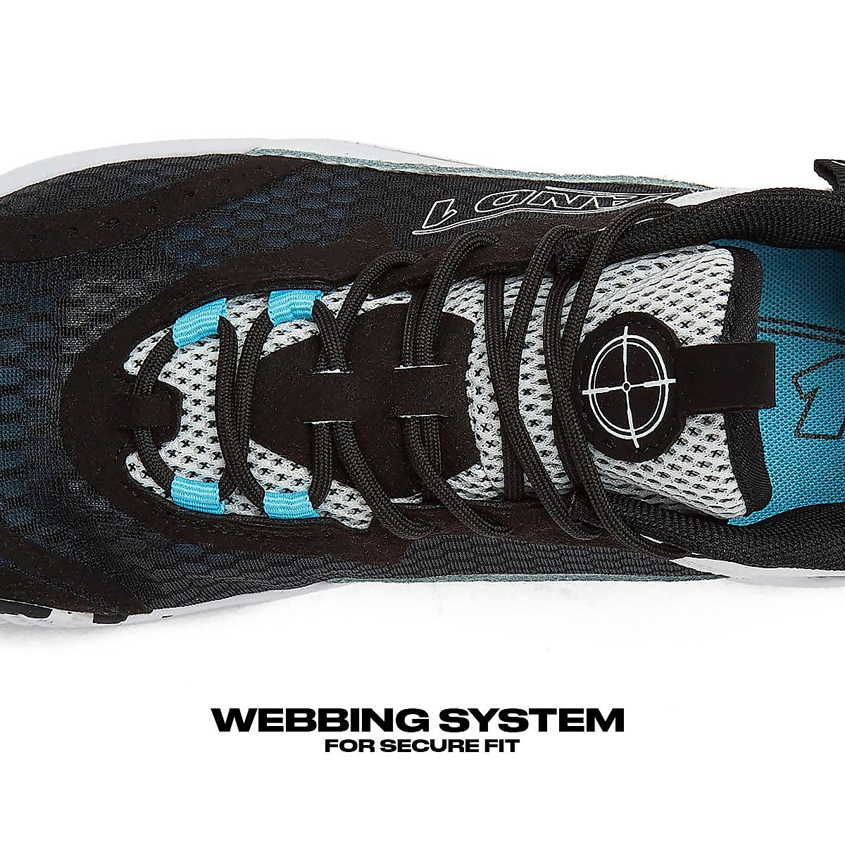 AND1 Scope Basketball Shoes for Women and Men, High Top Men’s Basketball Shoes - Womens Basketball Sneakers - Black/White/Light Blue, 11.5 Medium