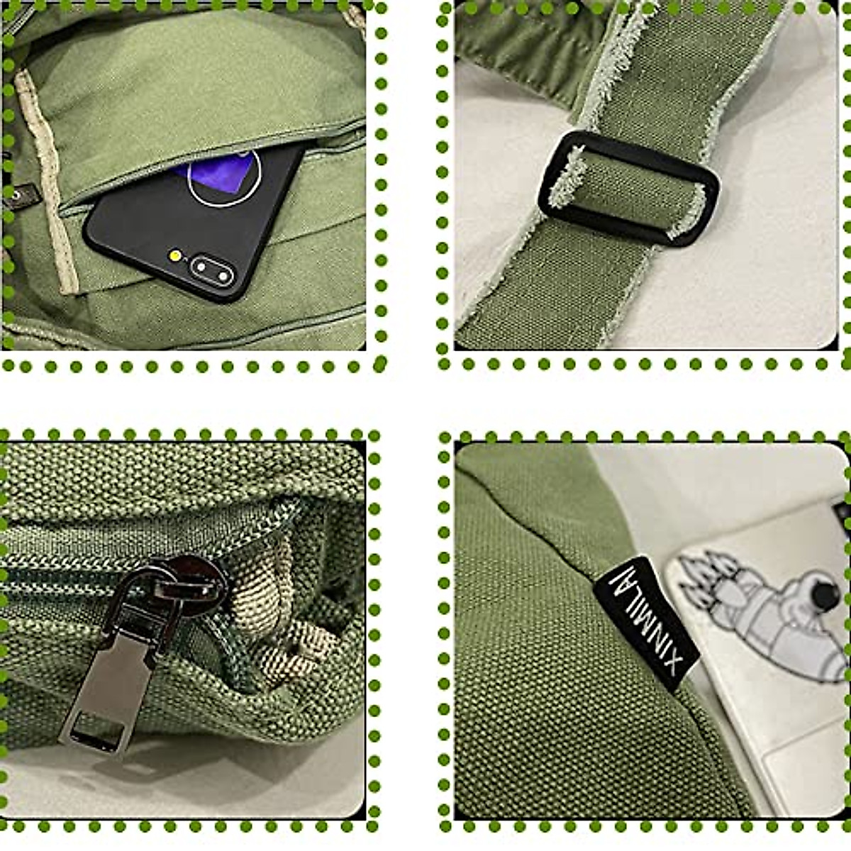 Large Hobo Bag for Women Canvas Tote Bag Shoulder Bag Fashion Hobo Bag Women Men Messenger Bag for School Work