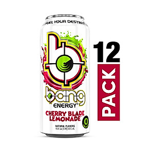 Bang Energy Cherry Blade Lemonade, Sugar-Free Energy Drink, 16-Ounce (Pack of 12)