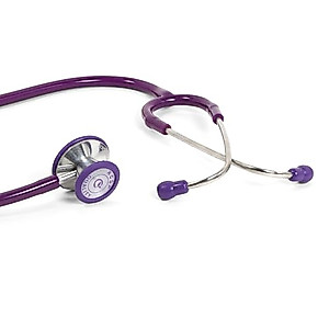 RCSP Dual Head Stethoscope For Doctors And Medical Student, Pediatric And Adult Stethoscope, light weight Alluminium Chest Piece with Flexible Jointless Tube & Soft Sealing Ear Knobs (PURPLE)