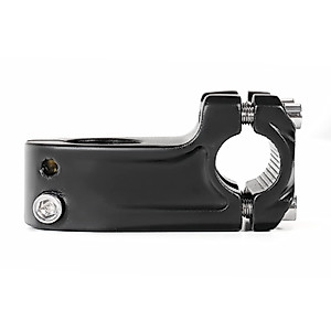 BMX Downhill Bike Stem Aluminum Alloy Fixed Gear Bicycle Handlebar Stem 28.6x22.2mm 0 Degree Black