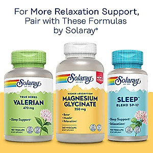 SOLARAY Melatonin 10 mg with Glycine, Extended Release, Healthy Sleep Cycle & Calming Relaxation Support, 100 VegCaps