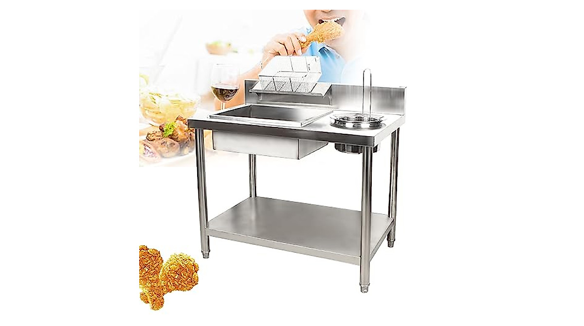 Stainless Steel Breading Table for Commercial Kitchens