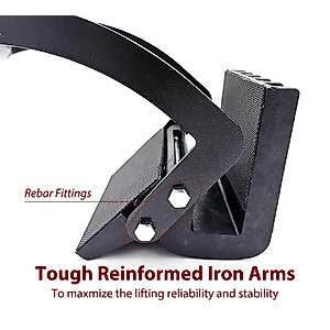 2PCS Plywood Carrier, Wood Panel Carrier,Drywall Lifting Carrying Tool,Synthetic Cement Board Gripper Clamp Lift Tool for Wood Plastic Glass Sheets, Clamping Thickness 3/4”, Capacity 100LBS each