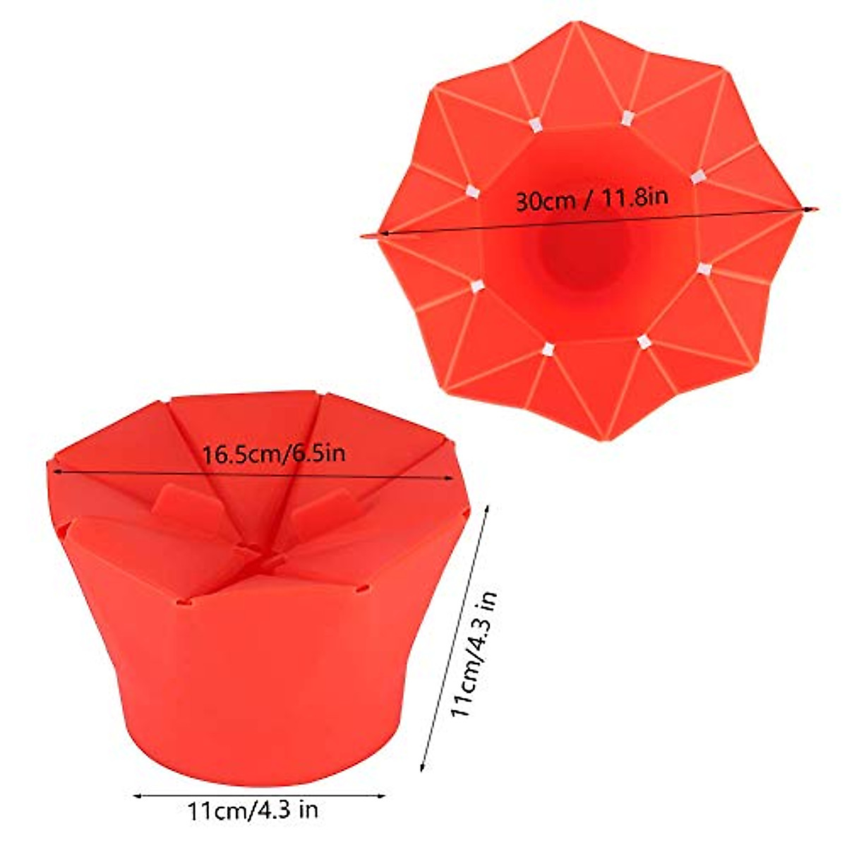 Silicone Popcorn Bowl, Red Folding Microwave Oven Popcorn Bowl DIY Silicone Popcorn Maker Machine Home Kitchen Tool for Home Housewife
