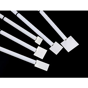 Platinum Electrode, Electrochemistry Electrolytic Analysis Pt Electrodes, Purity 99.99% Platinum Plate Electrode, Coated with PTFE Insoluble Anode for Substance Analysis 1 Pcs (10X10X0.1mm)