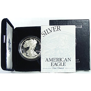 1995 Proof American Silver Eagle Dollar with Original Packaging
