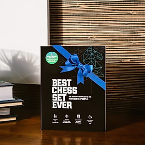 Best Chess Set Ever 4X Classic, Tournament Chess Set with 20 in x 20 in Foldable Silicone Board and Weighted Staunton Pieces, Packs and Travels Easy, Classic XL Super Heavyweight Edition