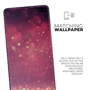 DesignSkinz Dark Pink Shimmering Orbs of Light Protective Vinyl Decal Wrap Skin Cover Compatible with The Samsung Galaxy S20 (Screen Trim & Back Glass Skin)