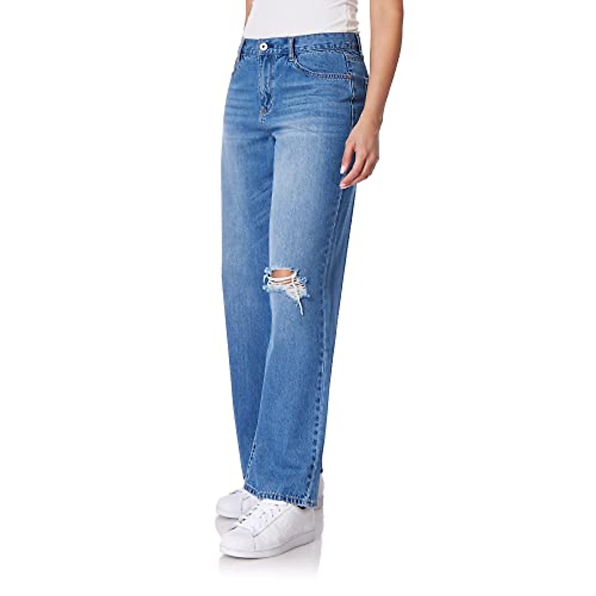WallFlower Women's Skater Denim High-Rise Insta Classic Juniors Jeans (Standard and Plus), Brielle, 3
