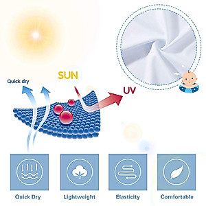 uideazone Baby Girls One-Piece Zippered Swimsuit Swimwear UPF 50+ Rashguard Long Sleeve Bathing Suits Summer Sunsuit 6-12 Months