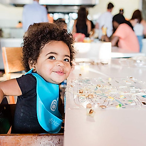 Disposable Placemats for Baby Toddlers Kids, Table Topper Disposable Placemats - Biodegradable BPA-Free Premium Super Sticky Stick-on Place Mats - Roadmap by Mini Explorers (60 Count)