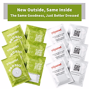 Yogourmet Yogurt Starter With Probiotics (12 Pack Bulk Version) - Make Yogurt at Home - Starter Culture - All Natural, Gluten Free, Kosher, Halal - 3 g Sachets