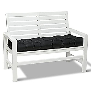 Classic Accessories Water-Resistant Indoor/Outdoor Bench Cushion, 54 x 18 x 5 Inch, Black, Patio Bench Cushion