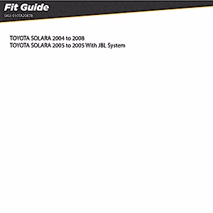 Scosche TA2087B Compatible with 2004-08 Toyota Solara ISO Double DIN Dash Kit Black