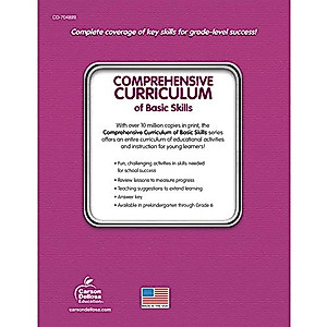 Carson Dellosa Comprehensive Curriculum of Basic Skills 6th Grade Workbooks All Subjects for Ages 11-12, Math, Reading Comprehension, Writing, Grammar, Fractions, Geometry, Grade 6 Workbooks (544 pgs)