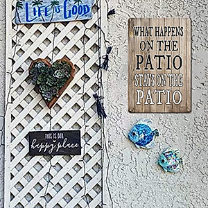 Funny Metal Tin Sign Patio Porch Signs Patio Decorations Outdoor Clearance Backyard Bar Pool Wall Decor