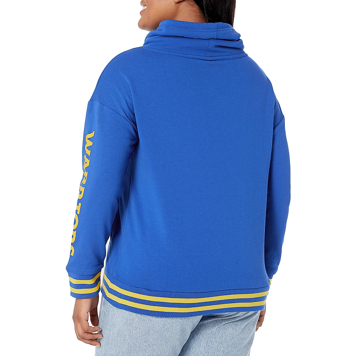 Ultra Game NBA Golden State Warriors Womens Quarter Zip Fleece Pullover Sweatshirt with Zipper, Team Color, Large