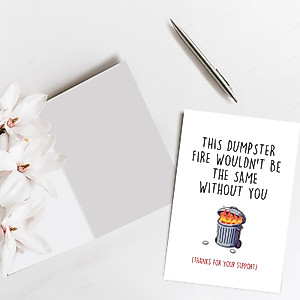 Funny Encouragement Card, Cute Thank You Card for Women Men, Appreciation Card for Coworker Boss, Moral Support Card