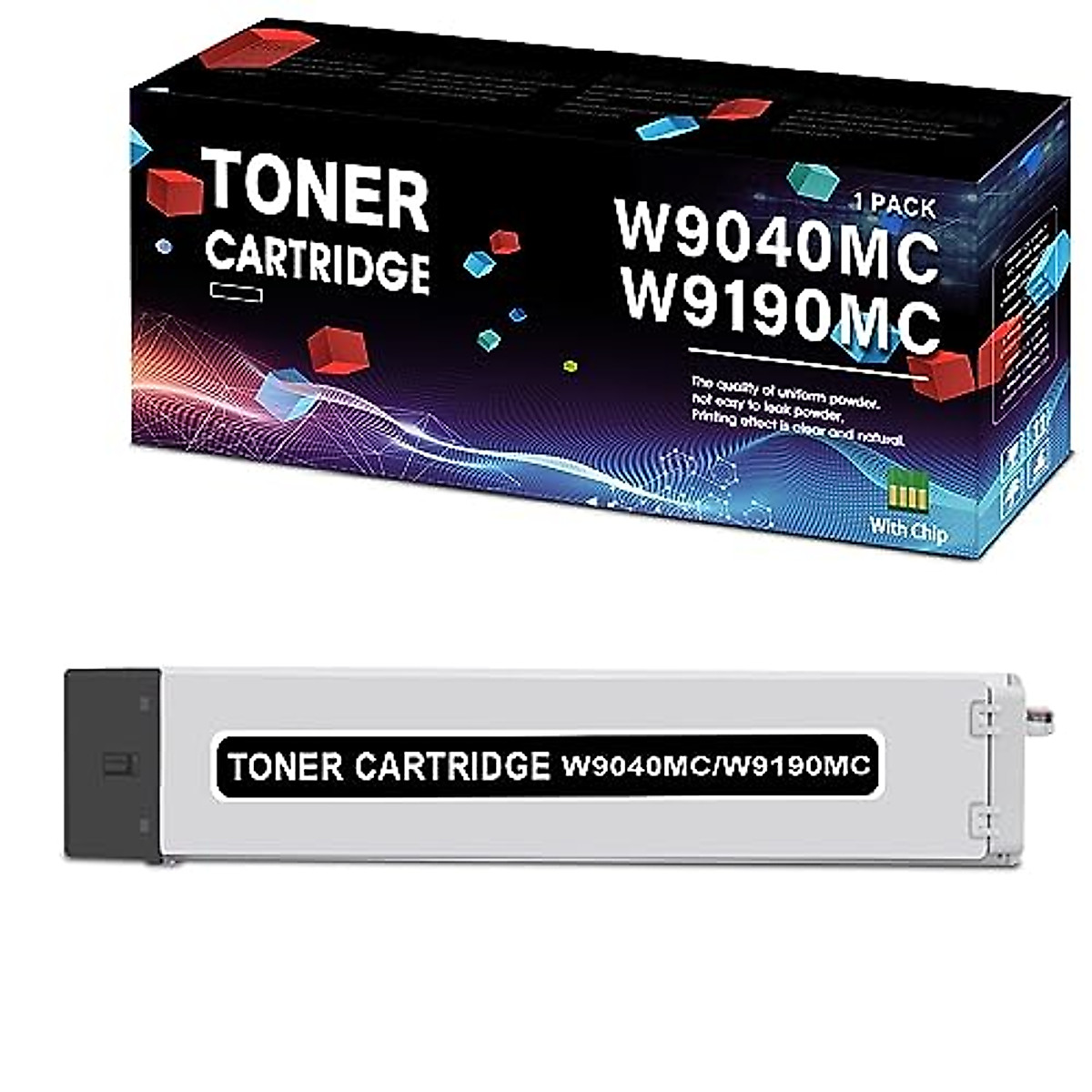 W9040MC Black Toner Cartridge, W9190MC High Capacity Toner Cartridge, Compatible Replacement for Managed MFP E77822dn MFP E77822Z MFP E77825dn MFP E77825Z MFP E77830dn Printer.(1 Pack/ Black )
