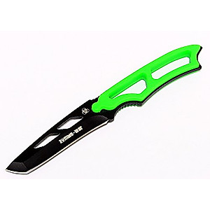 Shelter 1793-BK Full Stainless Steel Whistle Sheath Hunting Knife, Tang/Black, 6.5"