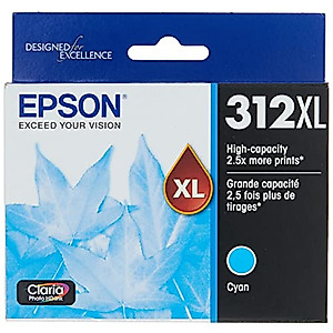 EPSON T312 Claria Photo HD -Ink High Capacity Cyan -Cartridge (T312XL220-S) for select Epson Expression Photo Printers