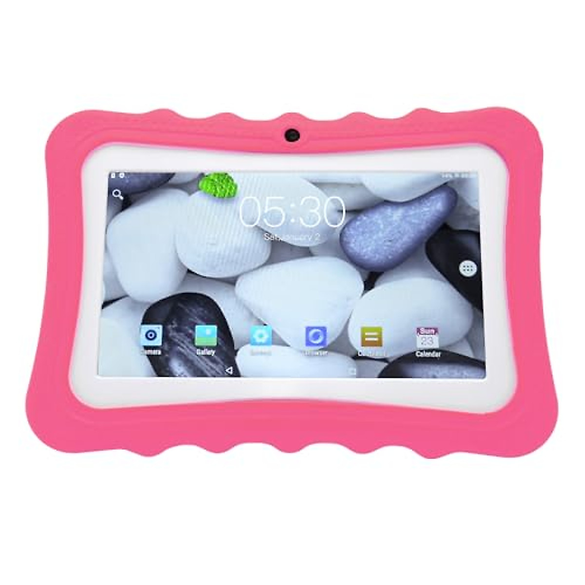DAUZ Toddler Tablet, HD 1960x1080 Kids Tablet 7 Inch Quad Core 4GB 32GB US Plug 100‑240V for Girls for Android 8.0 (Pink)