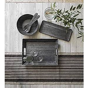 TarHong Faux Real Blackened Wood Tray, 17.8" x 7.5", 17.8" x 7.5", Melamine