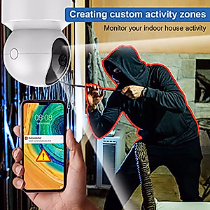 2K Indoor Camera, 4MP 5GHz & 2.4GHz 360° Wireless Security Camera WiFi Cameras for Baby Elder Dog Pet Camera with Night Vision Motion Detection Auto Tracking