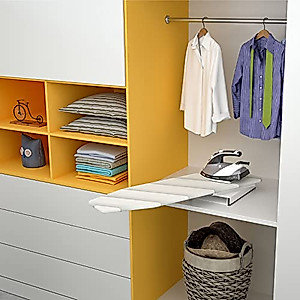 Closet Pull-Out Ironing Board Retractable 180 Degree Rotation Ironing Board Portable Folding Iron Board for Sewing, Craft Room, Household, Dorm 19.6" W x 13.7" D x 4.3" H