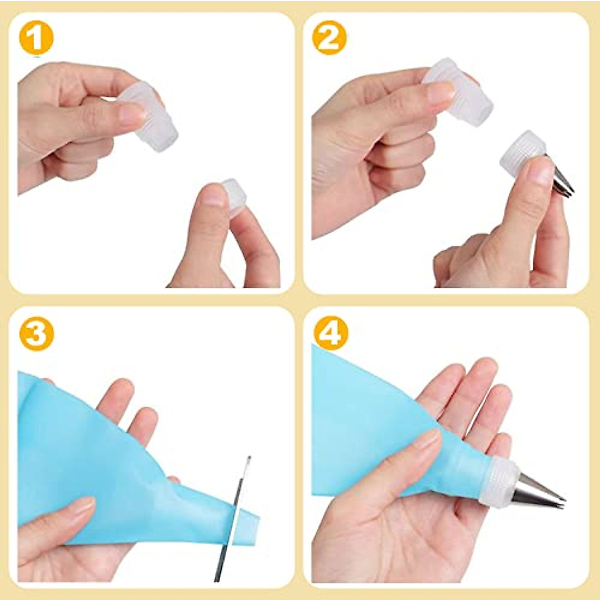 37Pcs Piping Bags and Tips Set, Reusable Pastry Bags and Tips, Scrapers, Couplers, Silicone Rings, Cake Decorating Tools for Cookie Icing Cakes Cupcakes