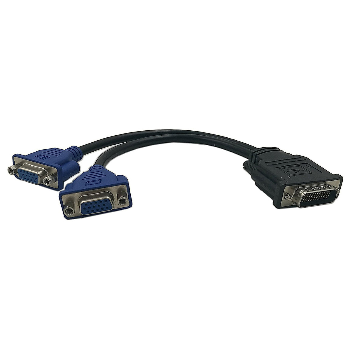 zdyCGTime DMS-59 59-Pin Male to Dual VGA Female Y Splitter Video Card Adapter Cable for Matrox Molex ATI Nvidia Lenovo Hp Dell Computer-10inch
