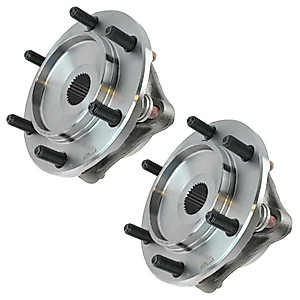TRQ Front Wheel Hub Bearing Assembly Driver Passenger Pair Compatible with Tacoma 4Runner FJ