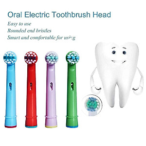Kids Toothbrush Replacement Heads for Oral-B, Extra-Soft Bristles, Fits Both Electric and Battery for Oral-B Braun Brushes, Except Vitality Sonic, CrossActino Power, Sonic Complete, Pulsonics, EB-10A