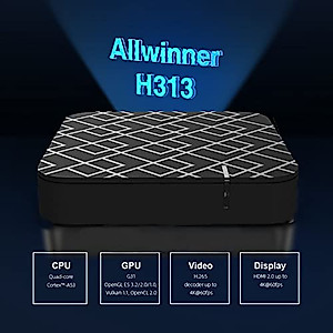 KRGEMS TV Box/HD Media Player/Streaming Player/Android 10.0 / WiFi/USB/LAN/HDMI / 1G+8G