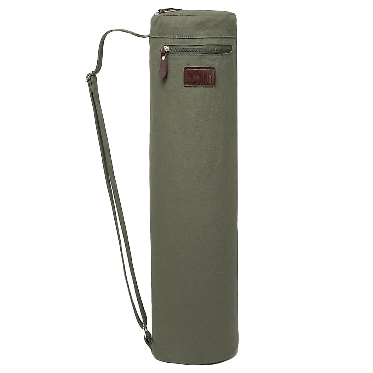 FREMOUS Yoga Mat Bag Carrier Men Women- Double Storage Pocket,Adjustable Shoulder Strap and Handle,Fits Most Mats(Army green)