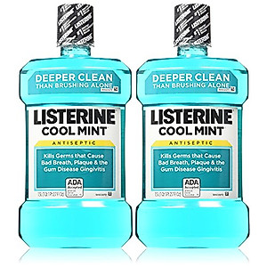 Listerine Antiseptic Cool Mint Mouthwash, 1.5 L, 50.72 oz (Pack of 2)