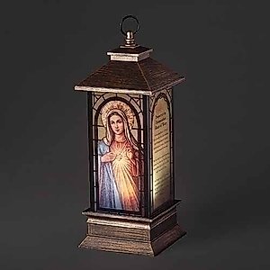 Joseph's Studio by Roman Inc., Renaissance Collection, 11" H LED Immaculate Heart, Religious Décor, Religious Inspiration, Religious Holidays, Catholic Sacraments, Catholic Gifts, (10x4x4)