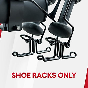 Metal Shoe Rack for Peloton Bike, Does NOT Fit Bike+, Holds 2 Pairs of Peloton Shoes, Space-Saving Shoe Hanger and Shoe Holder, Perfect Accessories for the Original Peloton Bike Rides (2-pack)