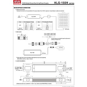 MEAN WELL HLG-150H-30 150 W Single Output 5 A 30 Vdc Output Max Switching Power Supply - 1 item(s)