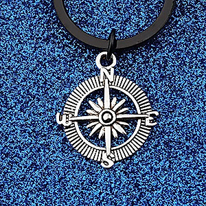 WUSUANED No Matter What Where When Compass Best Friend Keychain Set Long Distance Friendship Gift For Sister Best Friends