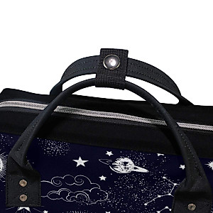 Galaxy Moon Stars Diaper Bag Travel Backpack Large Capacity Tote Nappy Bag Organizer for Baby Care(11eb12d2)