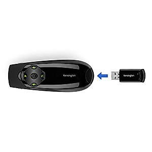 Kensington Expert Wireless Presenter with Green Laser Pointer and Cursor Control (K72426AMA)