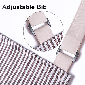 HiBaBy Apron, Adjustable 2 Pack Bib Aprons with 2 Pockets Cooking Kitchen Aprons for Men Women BBQ Outdoors Baking Crafting Drawing Chef Apron