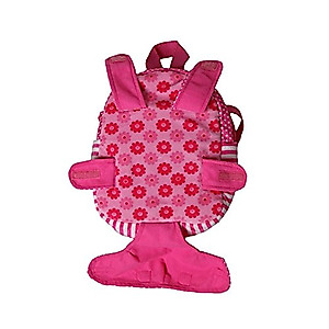 Baby Whitney Pink Daisy Patchwork Plush Velour Doll Carrier Toy Backpack (Small - Recommended up to 13" Doll)