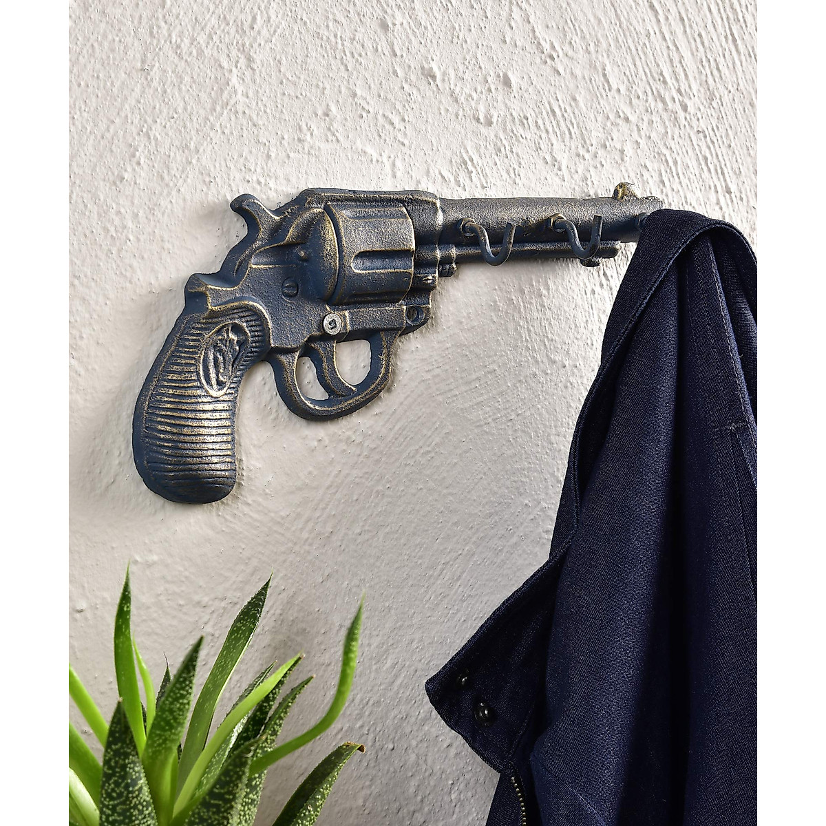 Giftcraft Hand Gun Design Wall Decor with 3 Hooks
