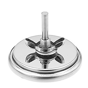 1.8 Inch Barbecue Grill Temperature Gauge Replacement for CharBroil Models Pit BBQ Thermometer Fahrenheit and Heat Indicator for Meat Cooking, Stainless Steel Temp Gauge