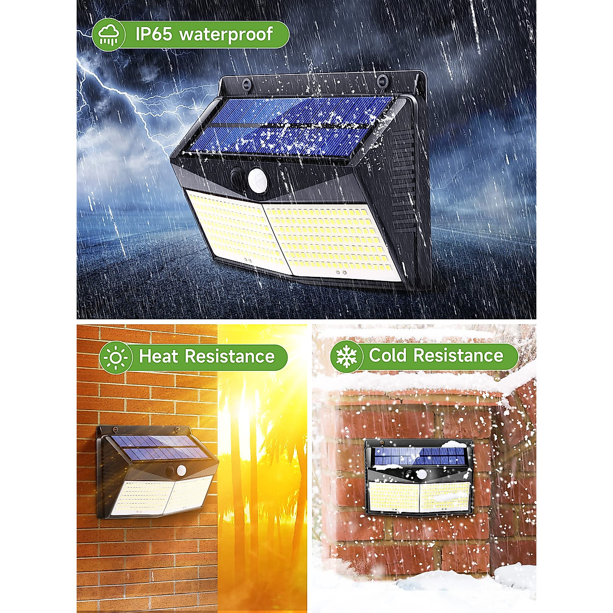Solar Lights Outdoor Waterproof【240LED 1500LM】Motion Sensor Outdoor Lights,3 Modes Solar Motion Sensor Light Outdoor, IP65 Solar Flood Lights Outdoor,Security Lights Outdoor,LED Solar Outdoor Lights