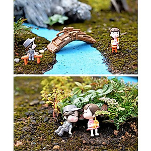 ElpizoFos 1 Set/10pcs Miniature Fairy Garden Accessories Lovers Sweetheart Garden Ornament Statue Figurines Plant Bonsai Pot Dollhouse Terrarium Landscape Cake Toppers Home Decorations Craft