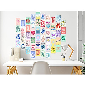 JUJU'S VIBES 50pcs Coconut Girl Room Decor Aesthetic Collage Posters, That Vanilla Girl Aesthetic Preppy Wall Collage, Cute Danish Pastel Wall Collage Kit Aesthetic Cute Pictures for Bedroom Decor, Photos for Dorm, Wall, Clean Girl Room Decor for Teen, Co
